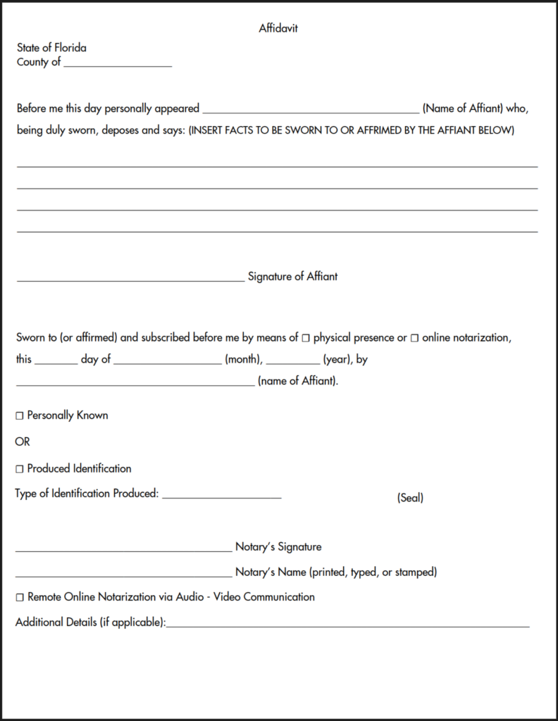 Affidavits | Notary Node